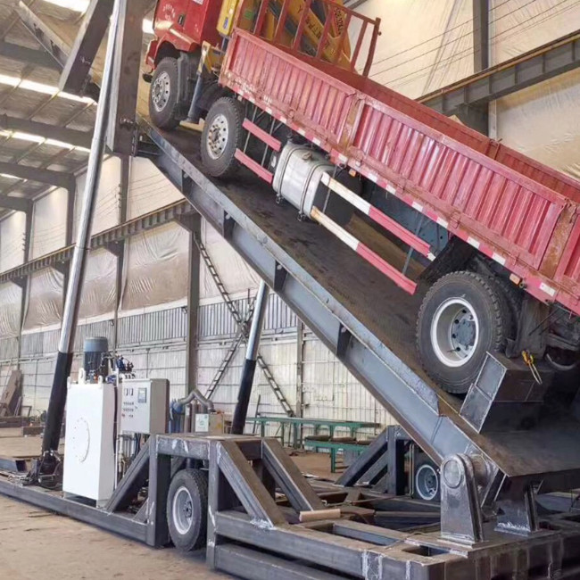 Descarregador de camião hidráulico fechado com volta lateral e para ...